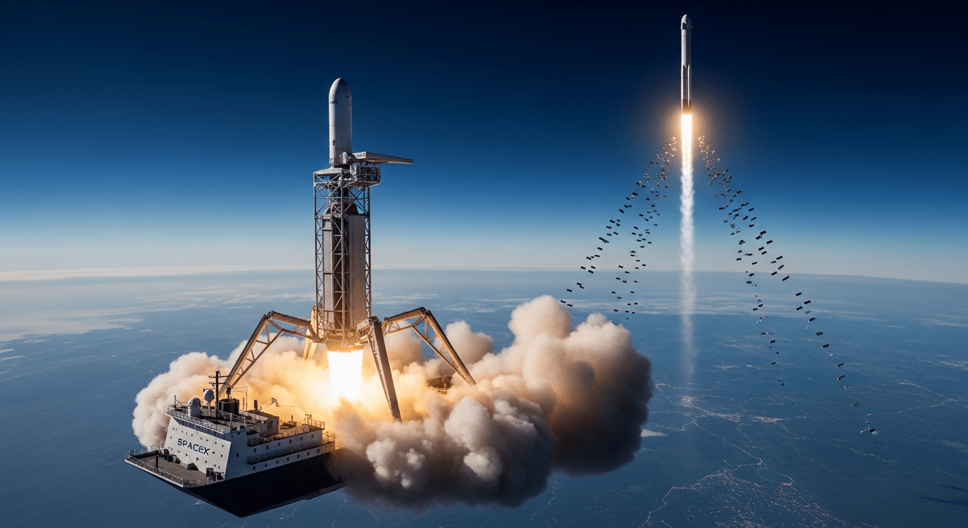 ## SpaceX Achieves Dual Starlink Deployment Milestone: 600th Falcon 9 ...